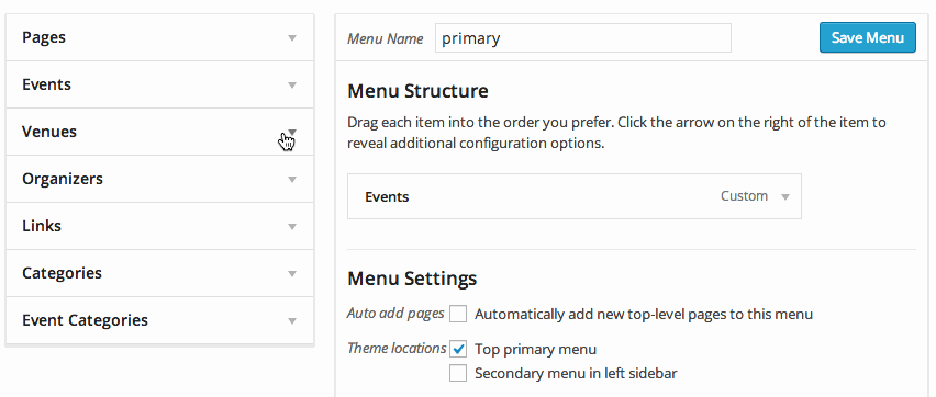 Venue and Organizer Pages - Knowledgebase