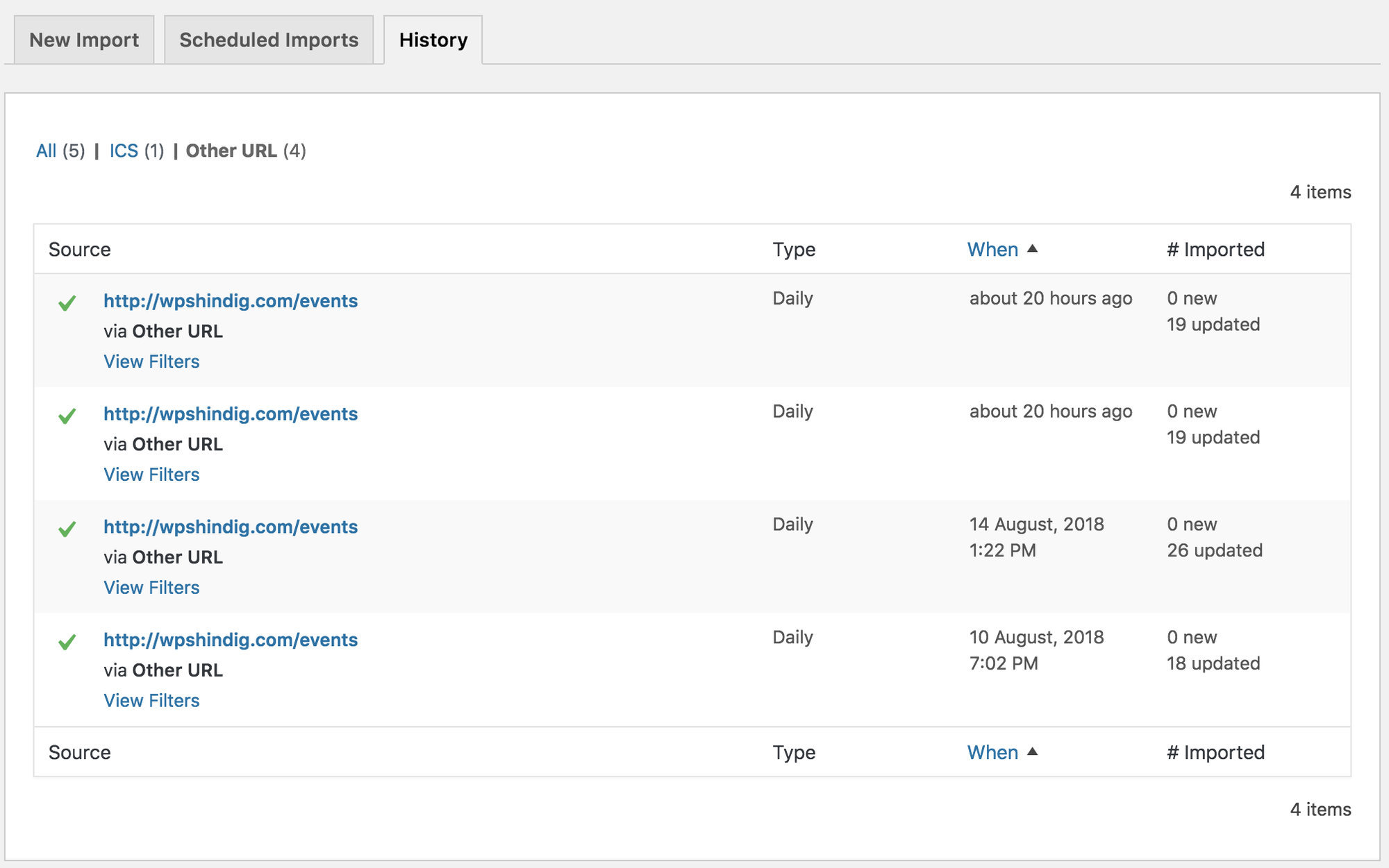 Managing Imported Events - Knowledgebase