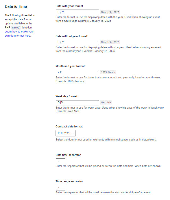 Important Event Settings - Knowledgebase