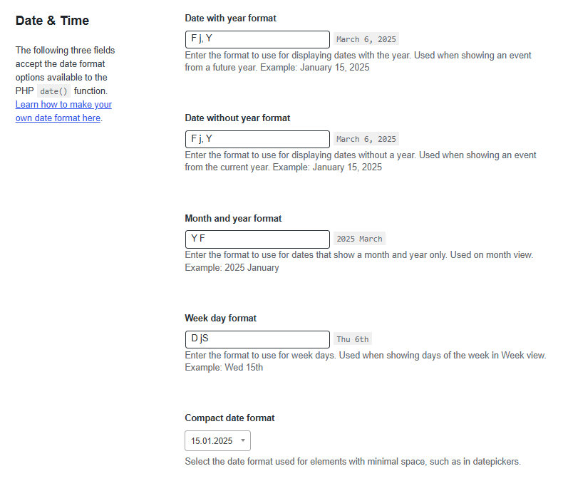 Setting Dates and Times - Knowledgebase