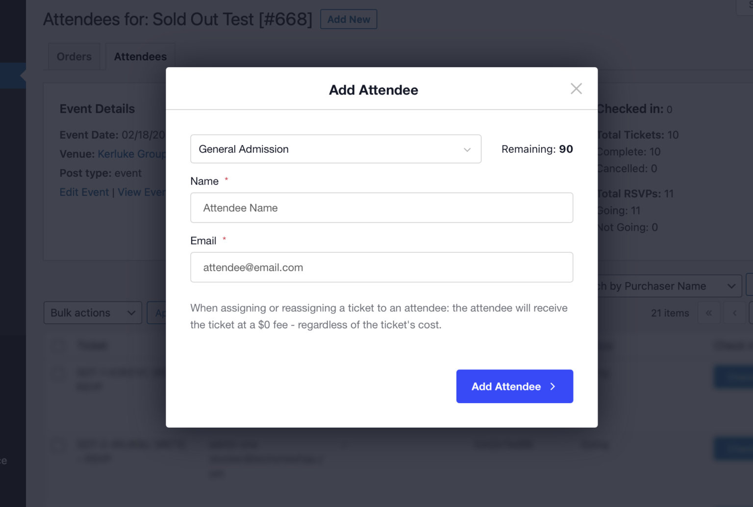 Adding and Editing Attendees for an Event - Knowledgebase