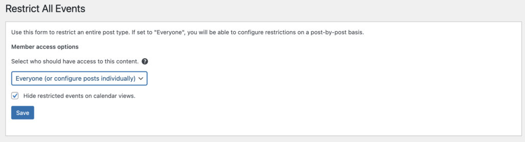 Restrict Access to Calendar Views - Knowledgebase