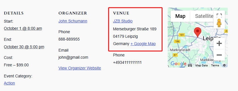 Changing the Address Structure of Venues - Knowledgebase