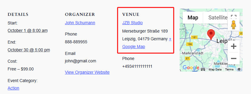Changing the Address Structure of Venues - Knowledgebase