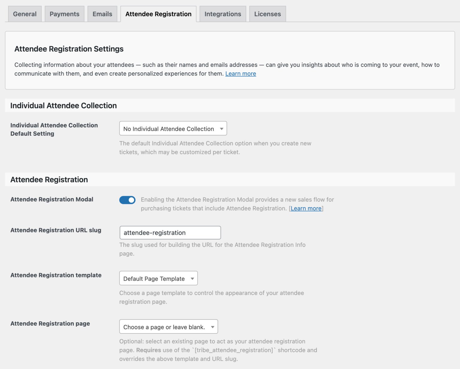 Event Tickets Settings Overview - Knowledgebase