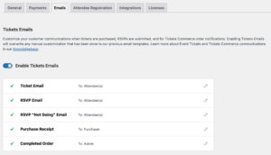 Event Tickets Emails - Knowledgebase