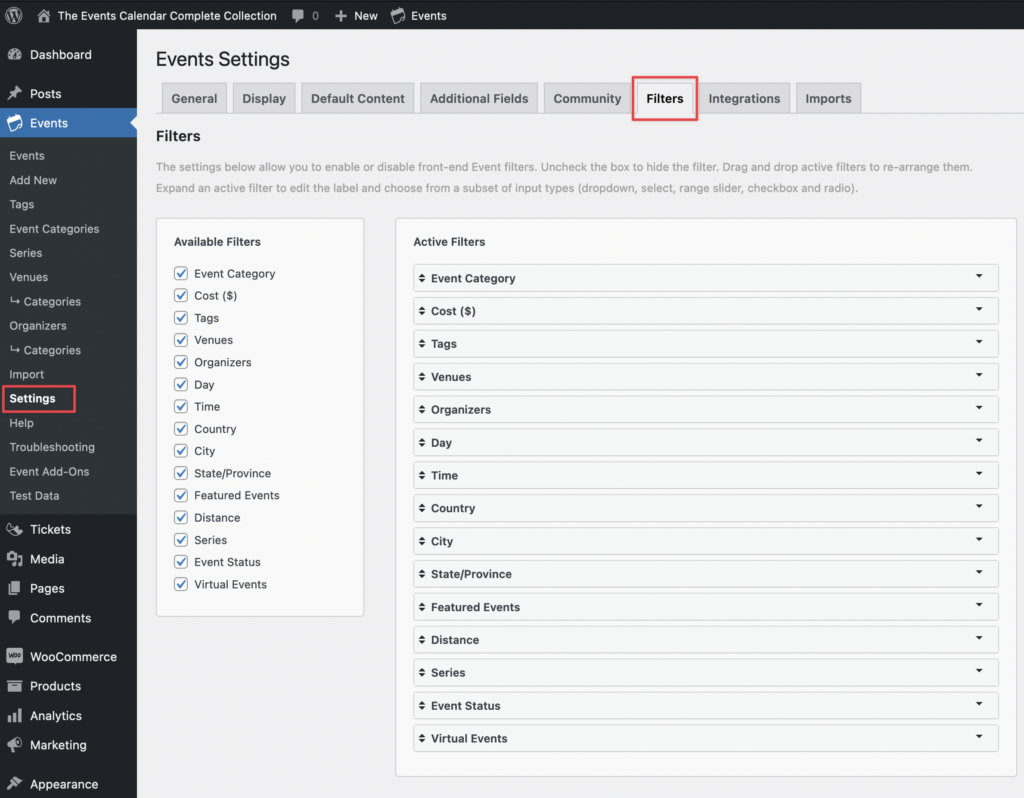 Configuring Filter Bar - Knowledgebase