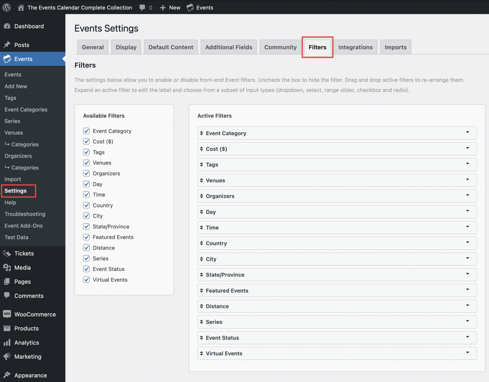 Configuring Filter Bar - Knowledgebase