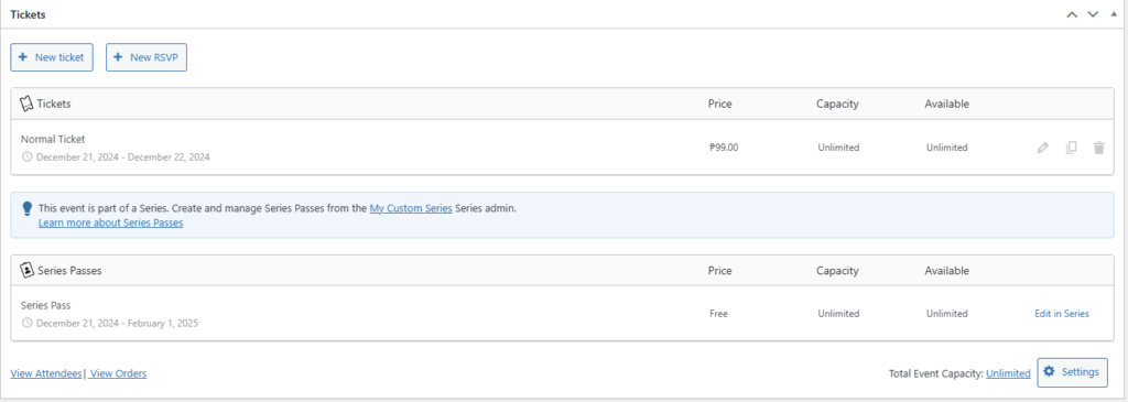 Series Passes - Knowledgebase
