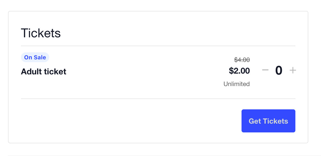Tickets and Sales Pricing - Knowledgebase