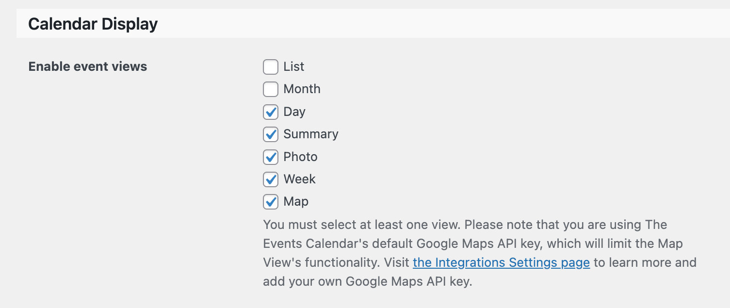 Important Event Settings - Knowledgebase
