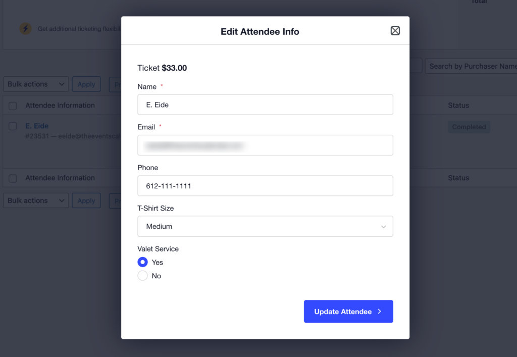 Managing Orders and Attendees - Knowledgebase