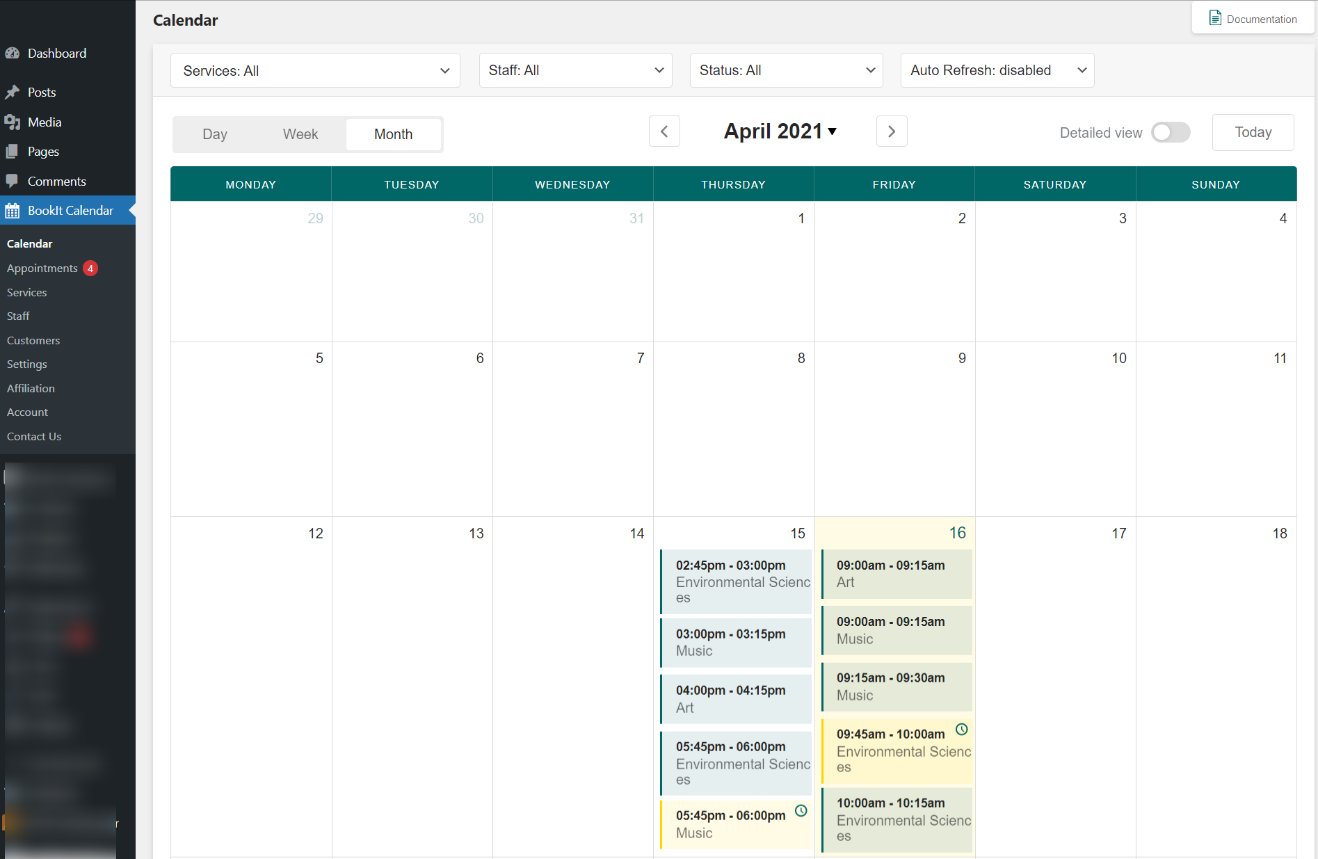 Bookit admin calendar - Knowledgebase