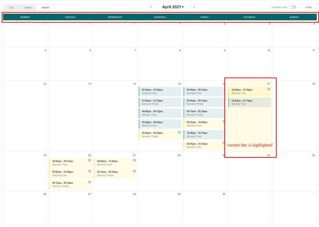 Bookit admin calendar - Knowledgebase