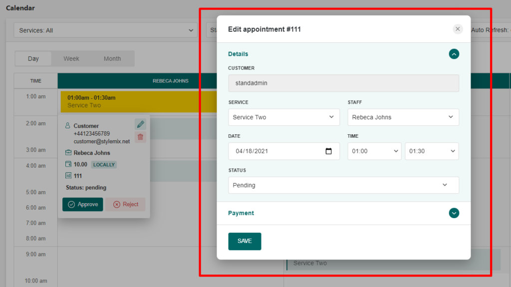 Bookit admin calendar - Knowledgebase