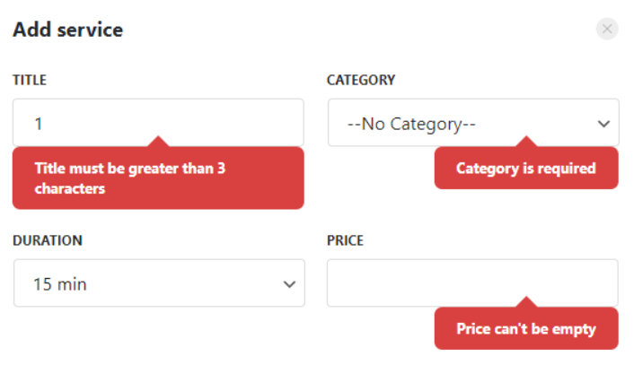 Bookit data validation - Knowledgebase