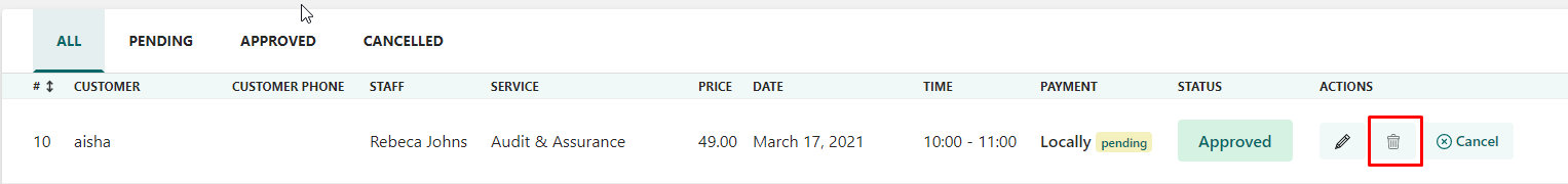 Approve, reject, edit, and delete appointments in Bookit - Knowledgebase