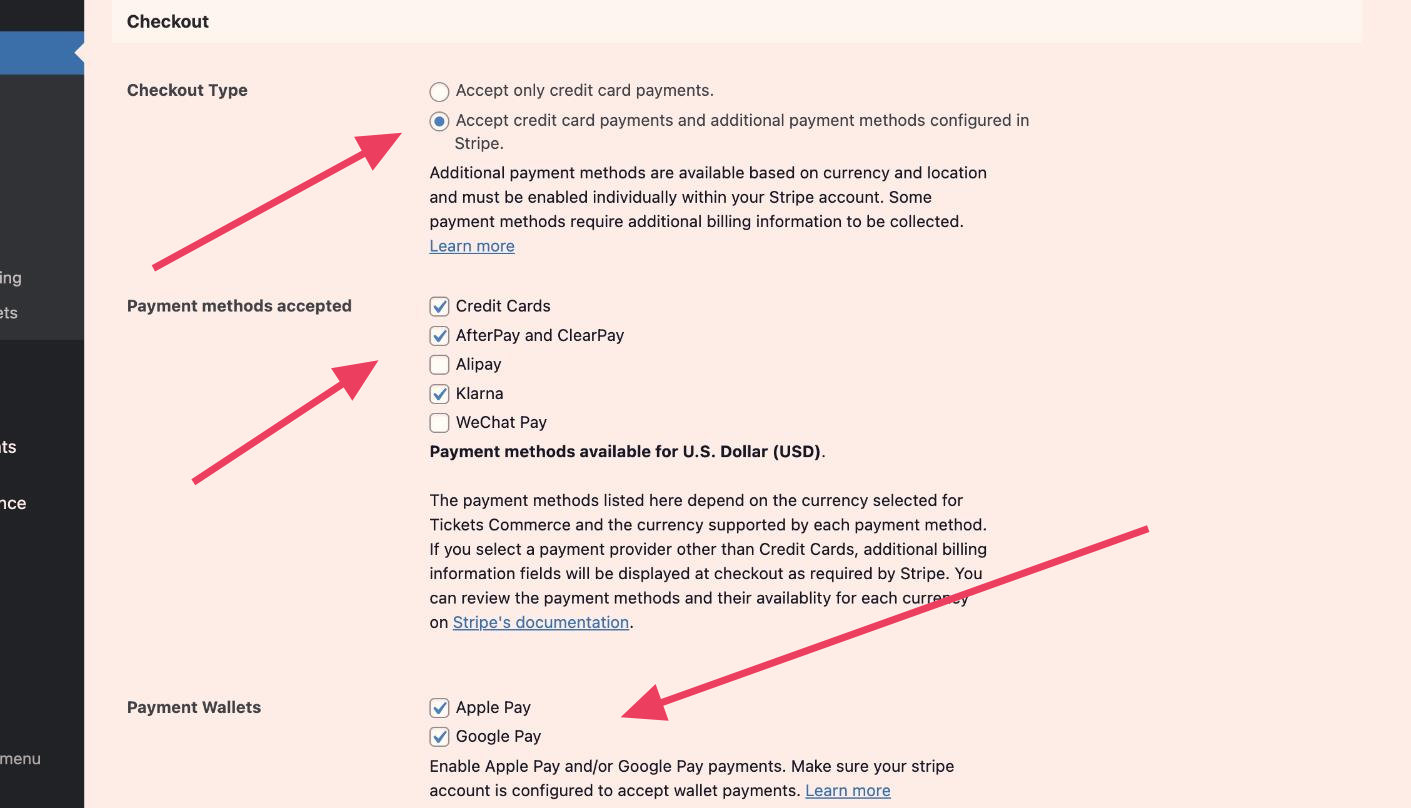 Enabling Apple Pay and Google Pay in Tickets Commerce - Knowledgebase