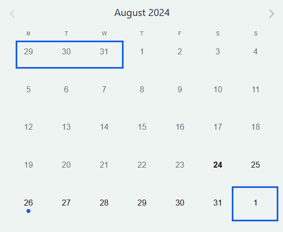 Remove Next Month's Dates from Current Month in Mini Calendar View ...