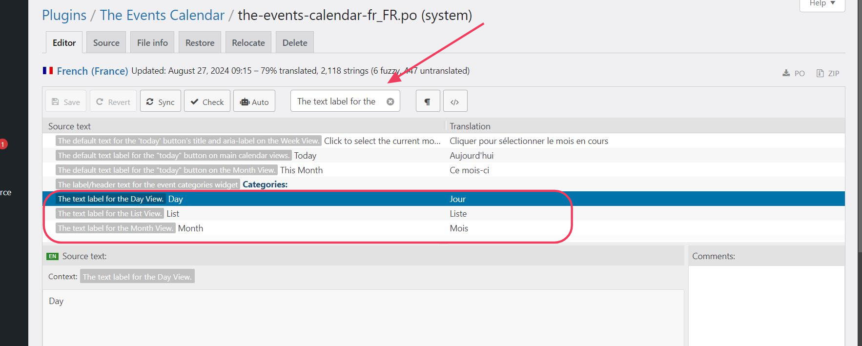 How to Translate The Events Calendar Views Labels with Loco Translate - Knowledgebase