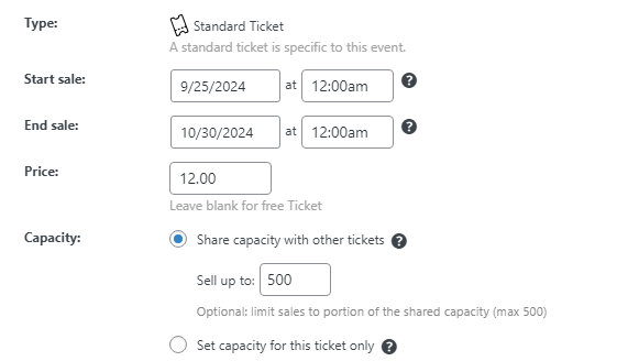 Resolved: Unlimited Ticket Capacity is displayed when it is really ...
