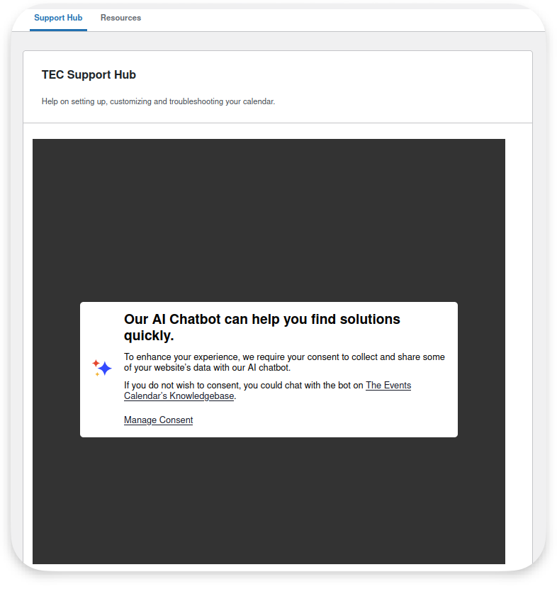 Priority support through the TEC Help Hub - Knowledgebase