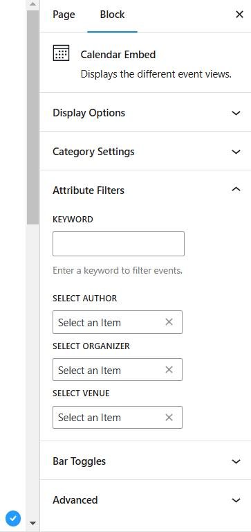 Calendar Embed Block - Knowledgebase