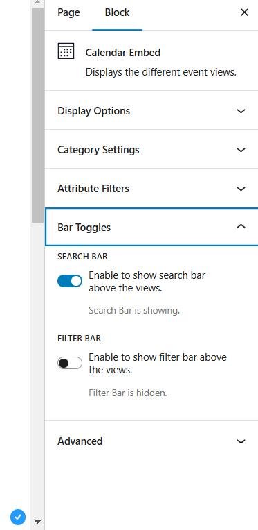 Calendar Embed Block - Knowledgebase