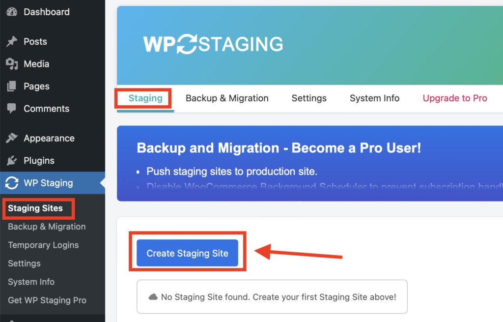 How to Set Up a Staging Site for your WordPress Website with WP Staging Plugin - Knowledgebase