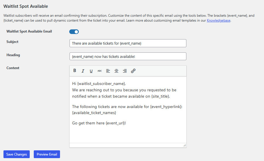How to Create a Waitlist - Knowledgebase