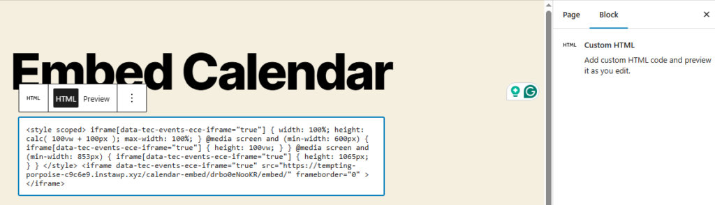 How to Configure Event Calendar Embeds - Knowledgebase