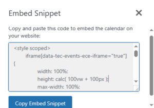 How to Configure Event Calendar Embeds - Knowledgebase