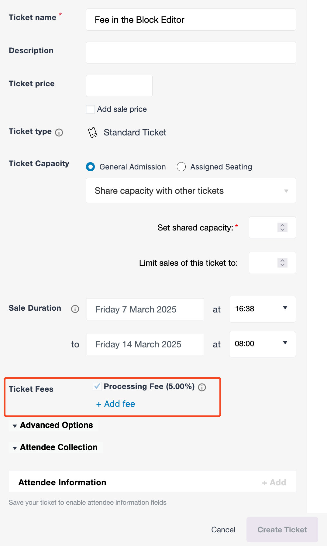 How to Use the Booking Fees Feature in Event Tickets - Knowledgebase
