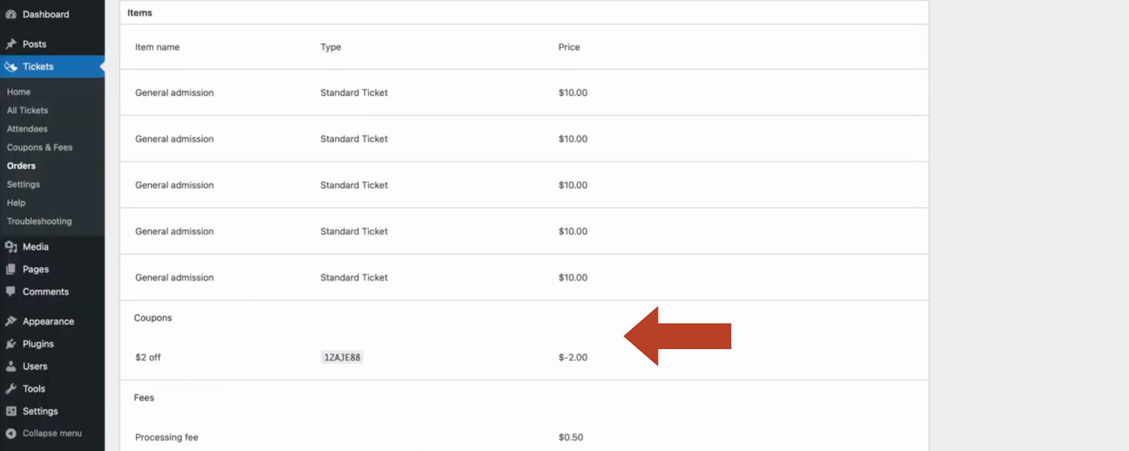 How to Add Coupons for Tickets with Tickets Commerce - Knowledgebase