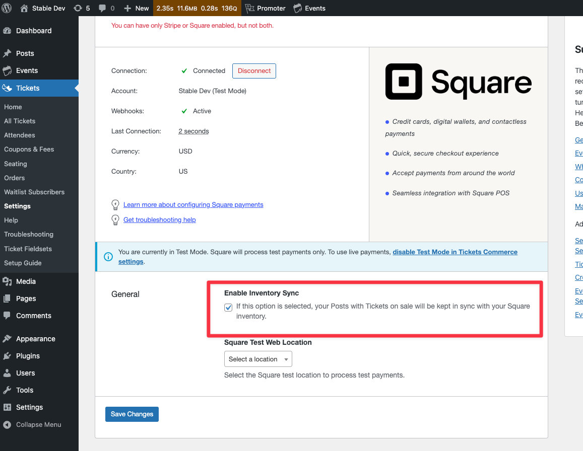 Configuring Square for Event Tickets - Knowledgebase