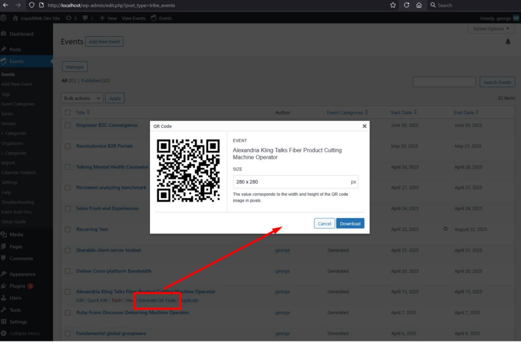 Getting Started with Events QR Code - Knowledgebase