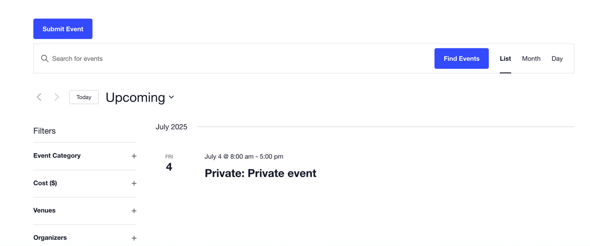 How to Add a Submit Event Button to Your Calendar Page in The Events Calendar - Knowledgebase