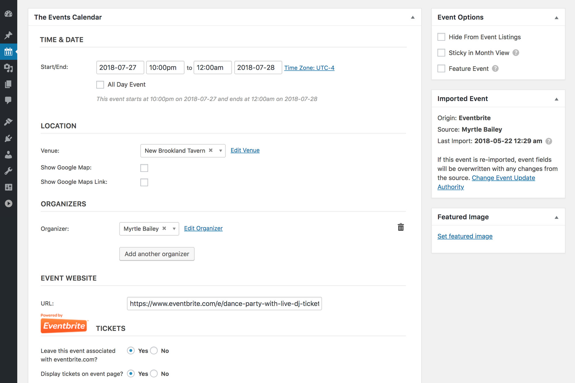 Eventbrite Tickets | The Events Calendar