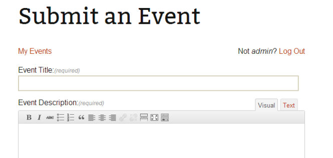 Display Custom HTML on Community Event Submission Form | The Events ...