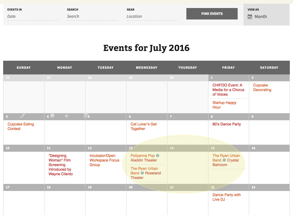 Using GigPress with The Events Calendar and Event Tickets