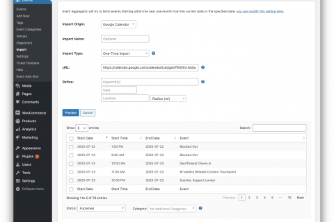 Event Aggregator | The Events Calendar