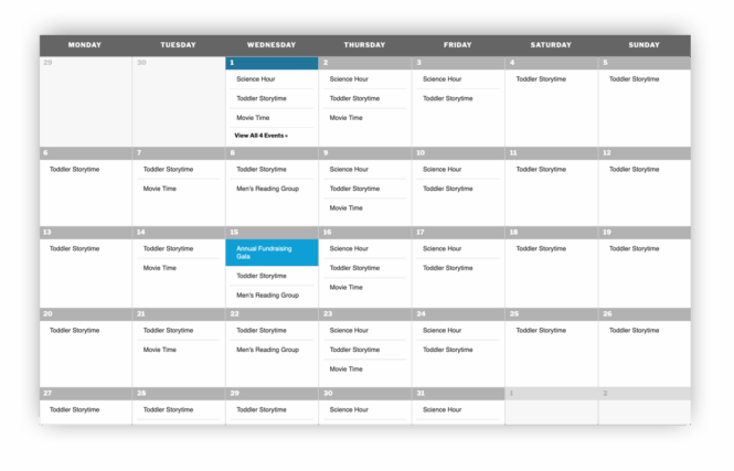 4 Calendar Customizations for Libraries | The Events Calendar