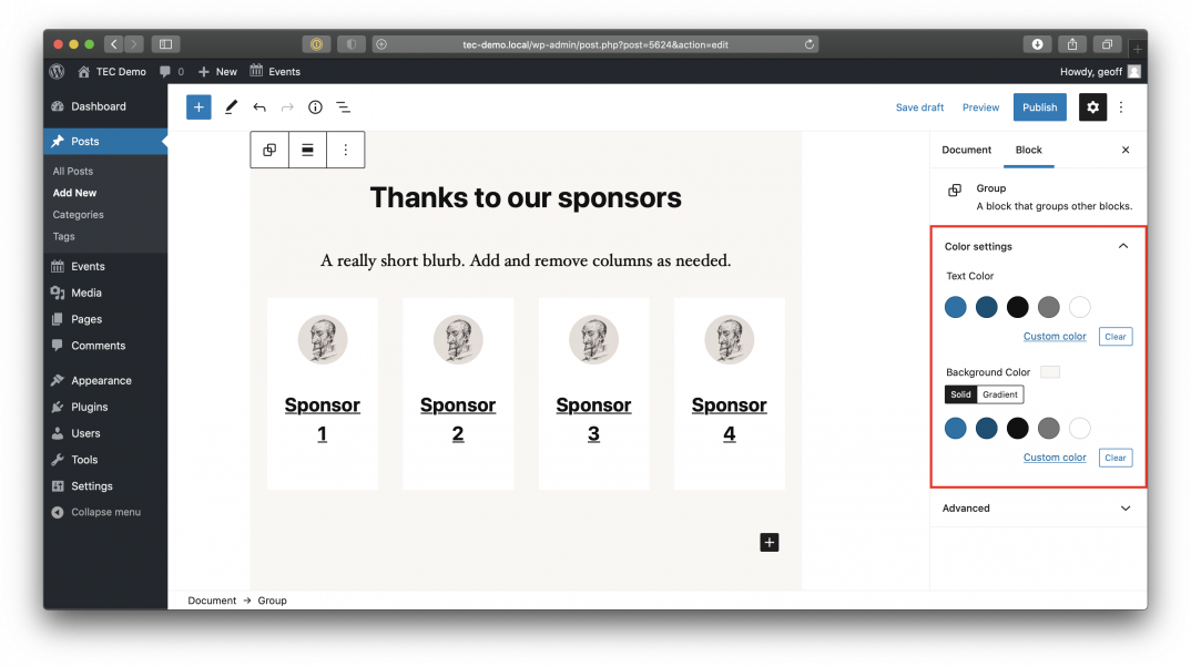 Event Block Patterns | The Events Calendar