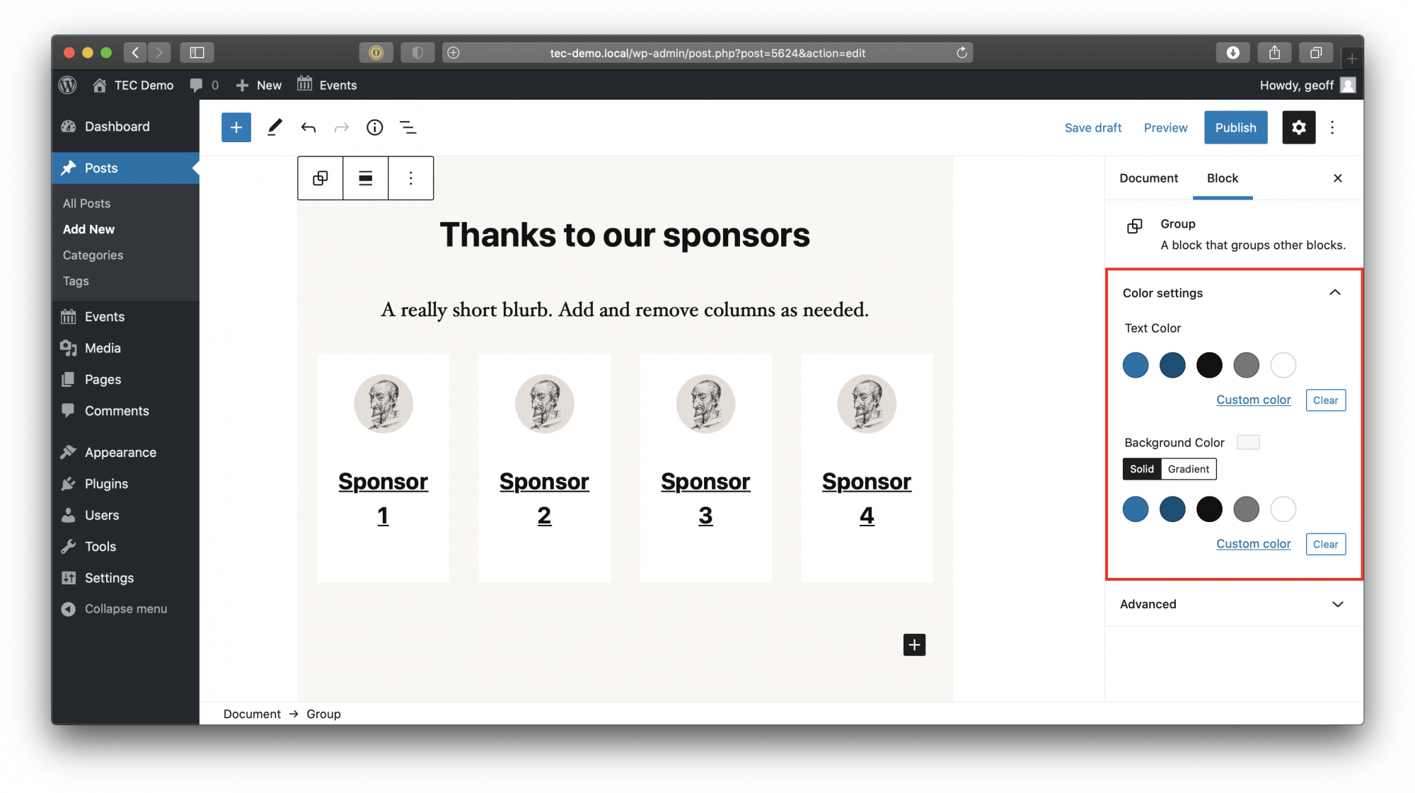 Event Block Patterns | The Events Calendar