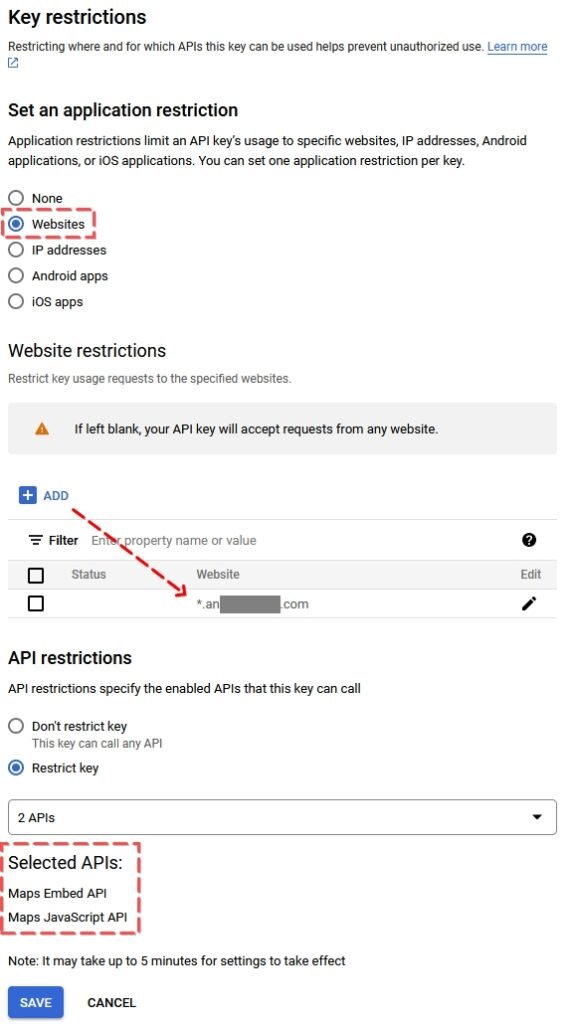Google Maps API Key Restrictions | The Events Calendar