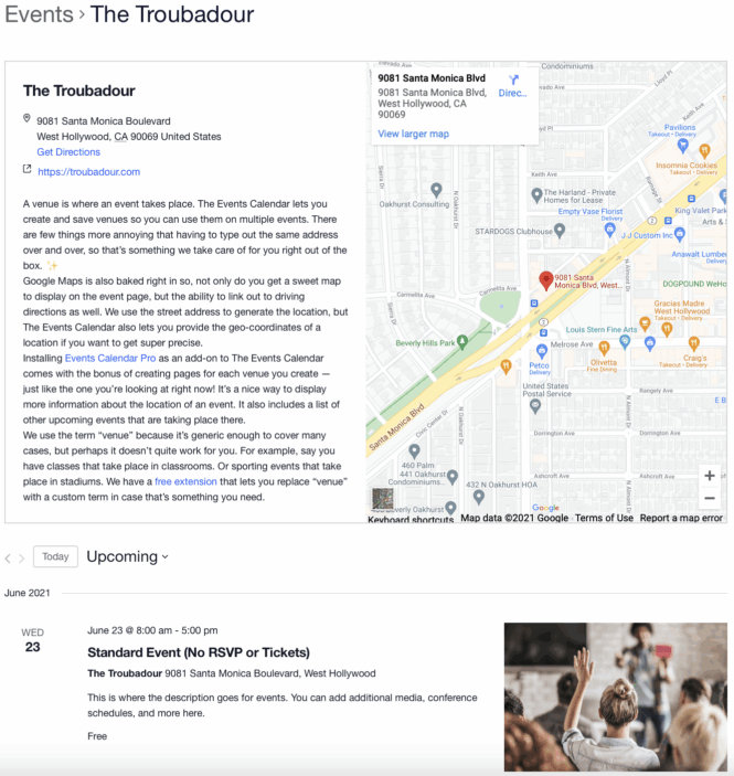 How to Display Events on Google Maps | The Events Calendar