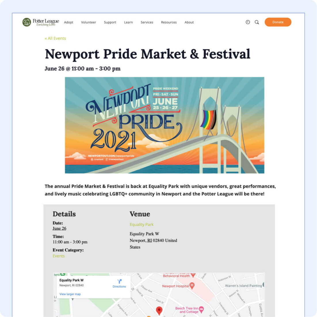 Potter League for Animals | The Events Calendar