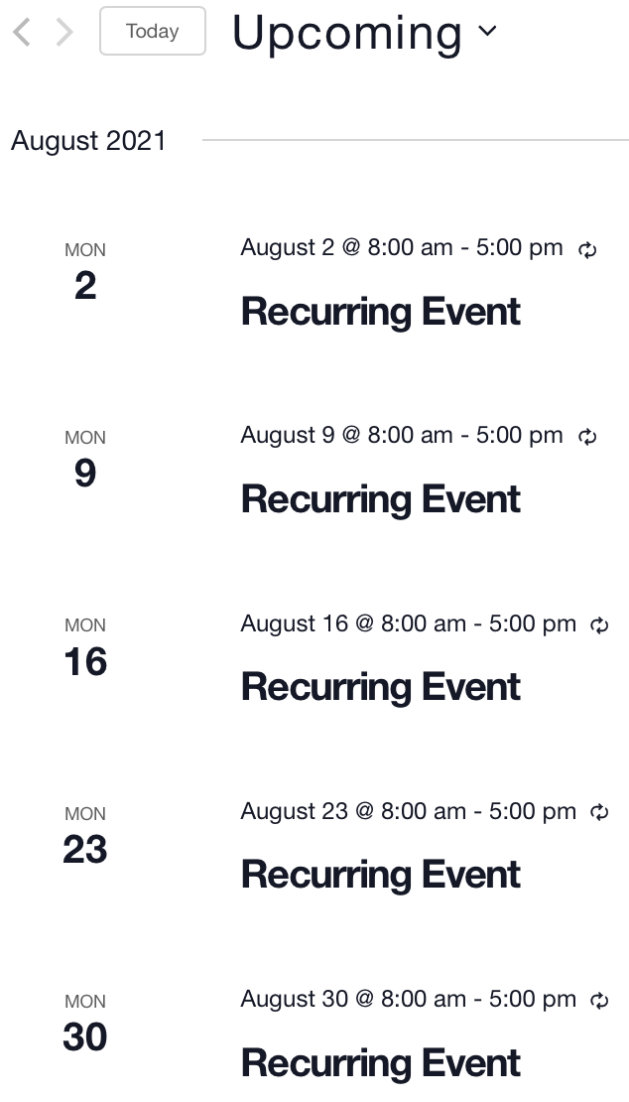 How to Add Recurring Events to a WordPress Site | The Events Calendar