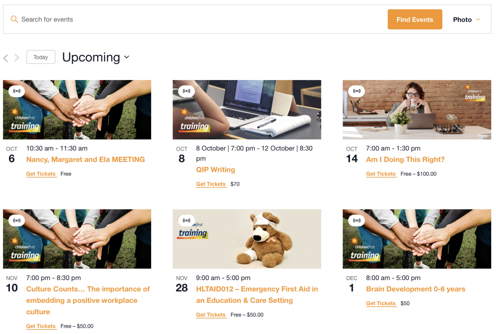 Featured Calendar: Children First Training | The Events Calendar