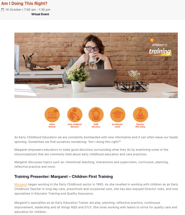 Featured Calendar: Children First Training | The Events Calendar